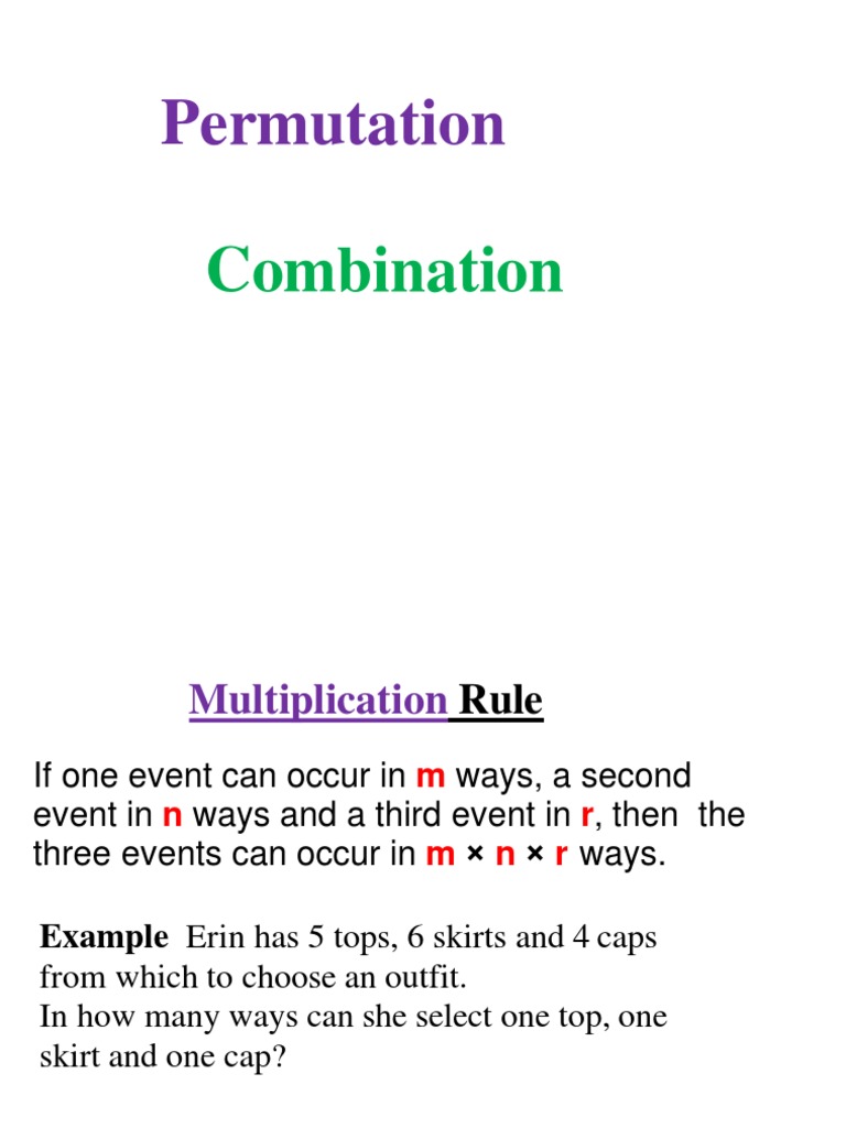 Permutation: Combination | PDF | Poker | Discrete Mathematics