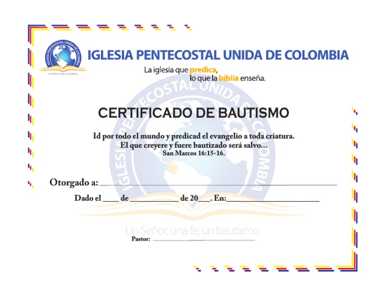 Plantilla De Certificado De Bautismo Para Imprimir Gratis Plantillas