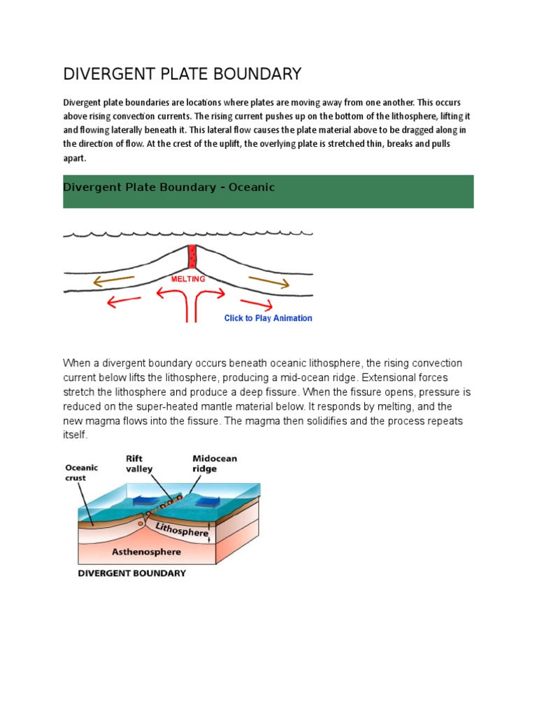 Divergent Plate Boundary | PDF