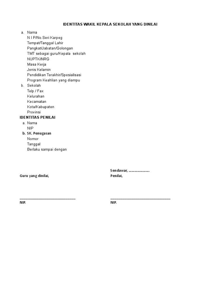 Form PKWKS Kurikulum | PDF