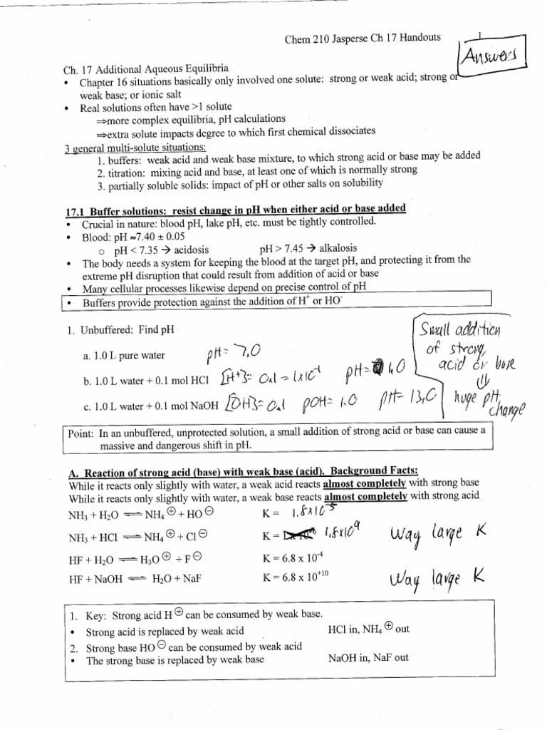 CH 17 Handouts With Answers | PDF