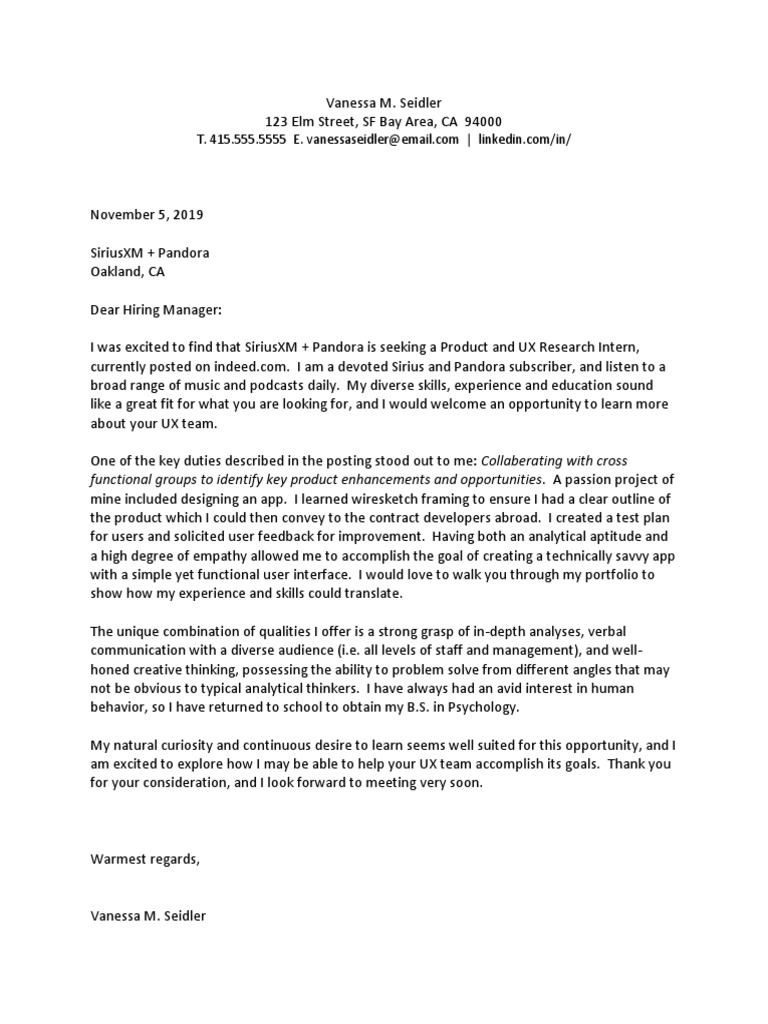 l3 Assignment Cover Letter Word | PDF