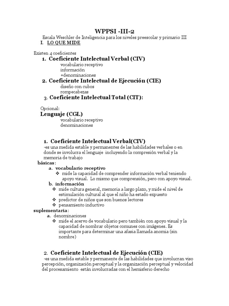 WPPSI -III-2 2-3.docx | Cociente de inteligencia | Inteligencia