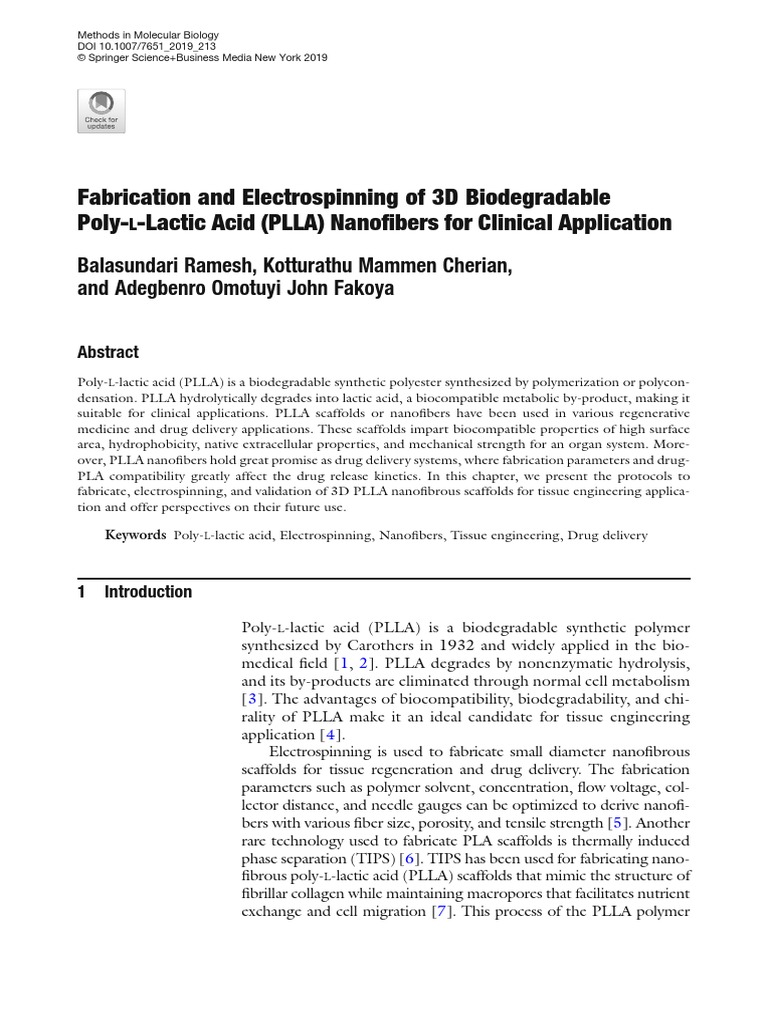 Electrospinning Article PDF | PDF | Tissue Engineering | Cell Culture