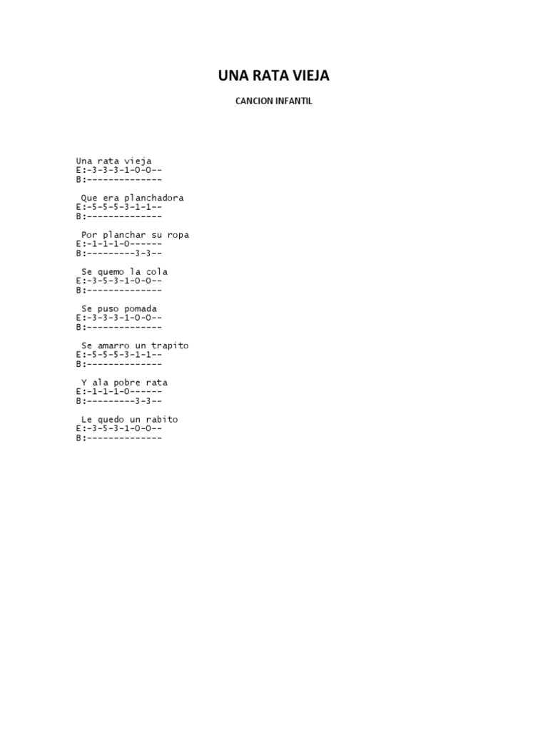 Una Rata Vieja PDF | PDF