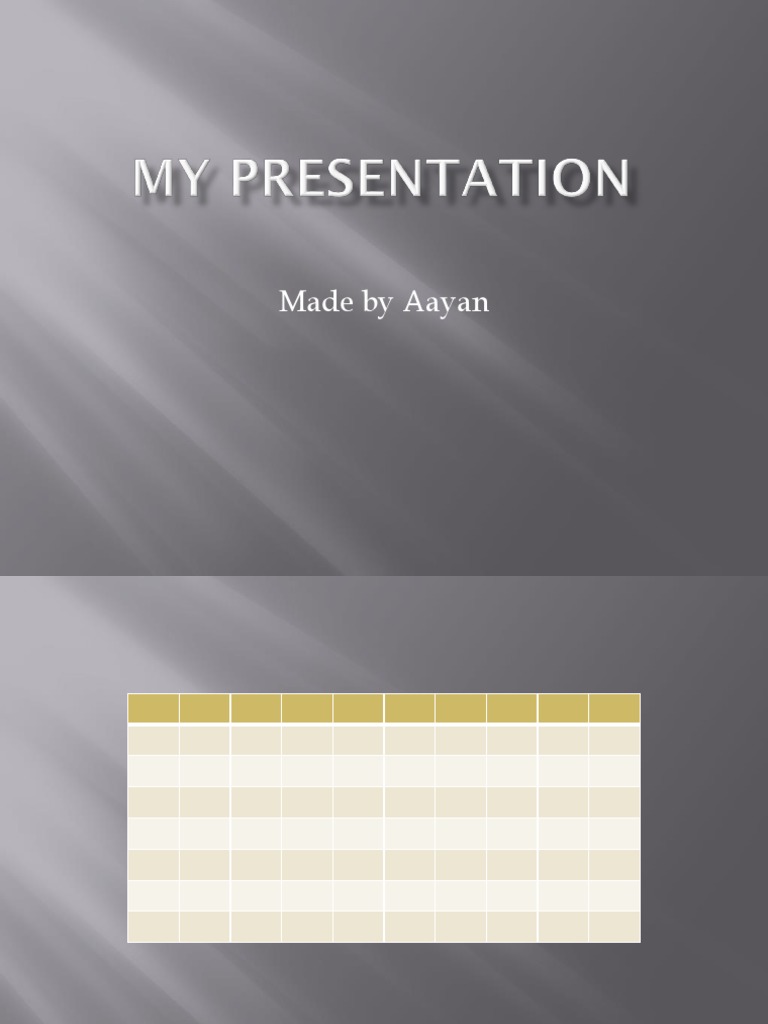 My Presentation | PDF