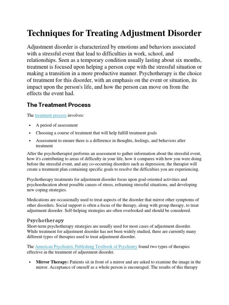 Adjustment Disorder | Download Free PDF | Relaxation (Psychology ...