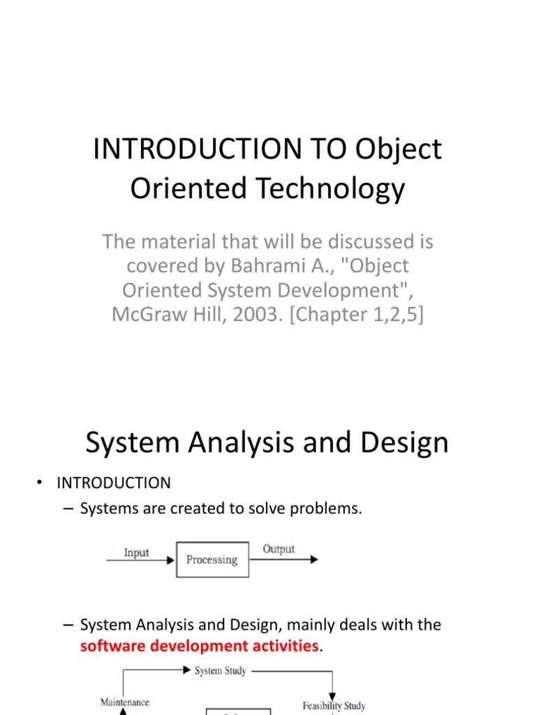 Introduction To Object Oriented Technology | PDF | Unified Modeling ...