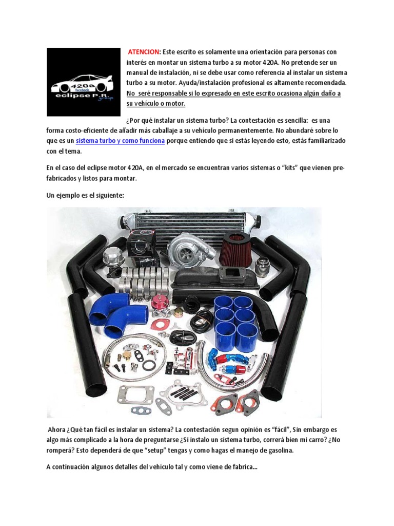 Eclipse 420a Turbo | PDF | Turbocompresor | Pistón