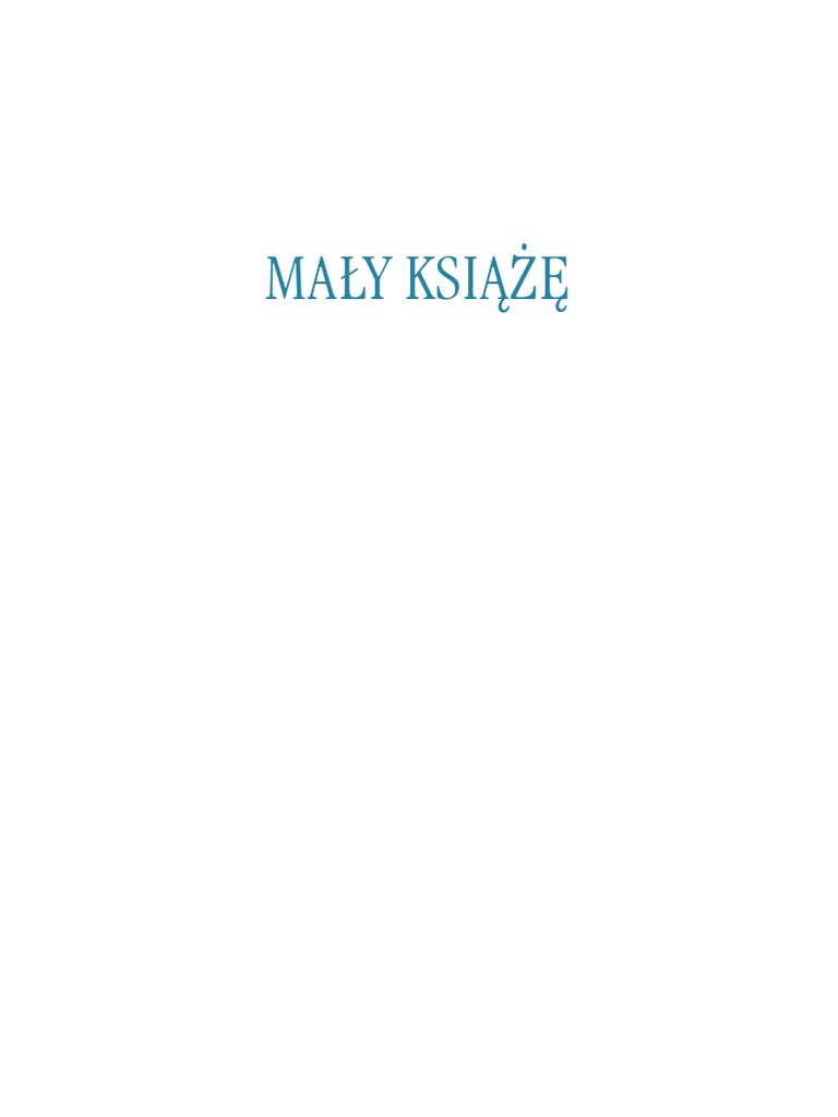 Maly Ksiaze Fragment PDF | PDF