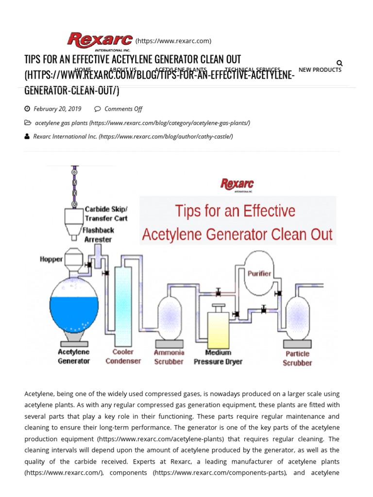 Tips For An Effective Acetylene Generator Clean Out | PDF | Valve ...
