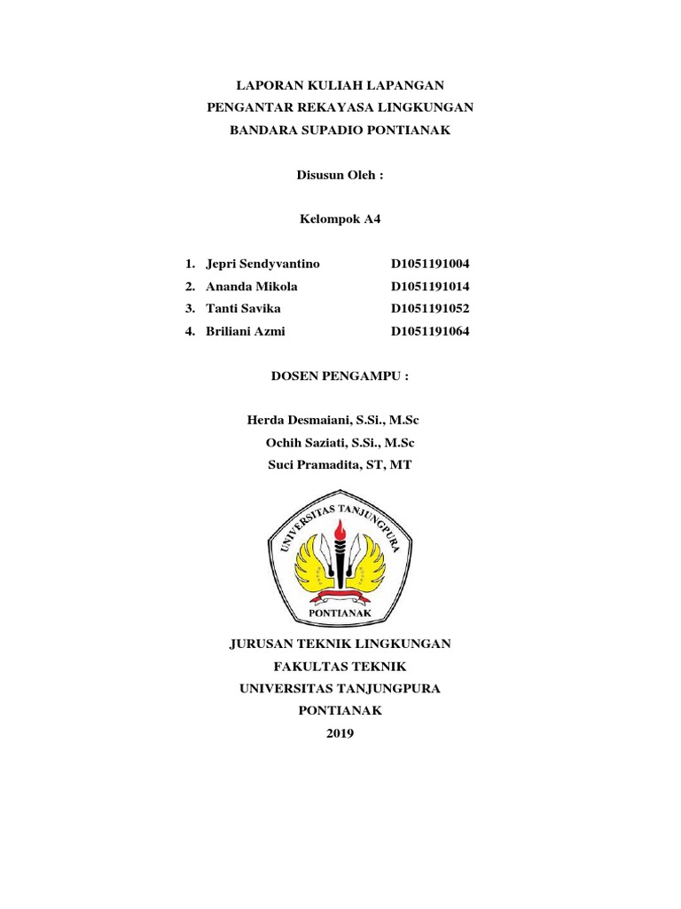Laporan Kunjungan Lapangan Supadio Baru | PDF | Sains & Matematika