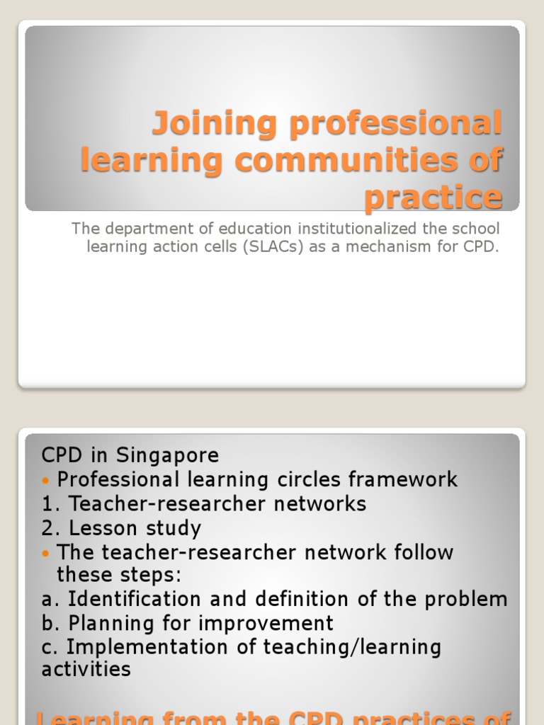 Joining Professional Learning Communities of Practice | PDF