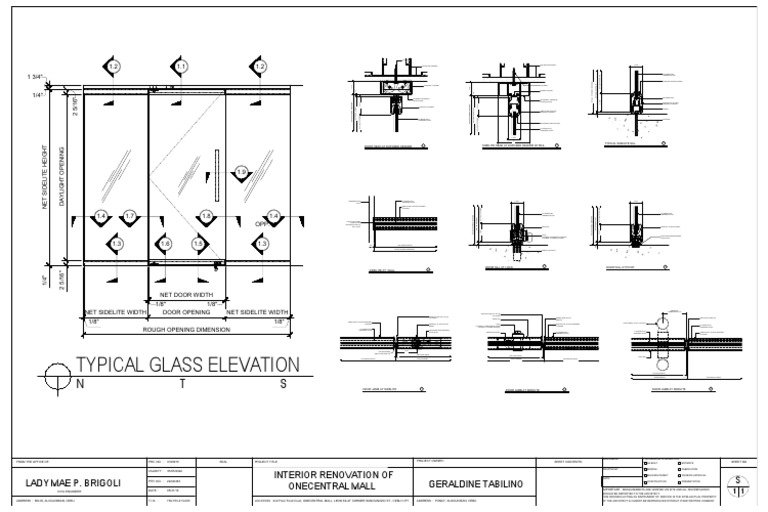Typical Glass Elevation: S Geraldine Tabilino Interior Renovation of ...