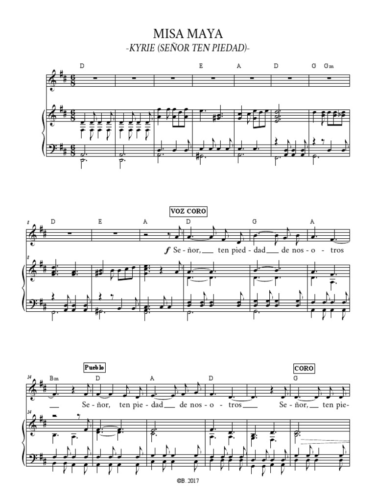01 Kyrie Señor Ten Piedad Misa Maya | PDF