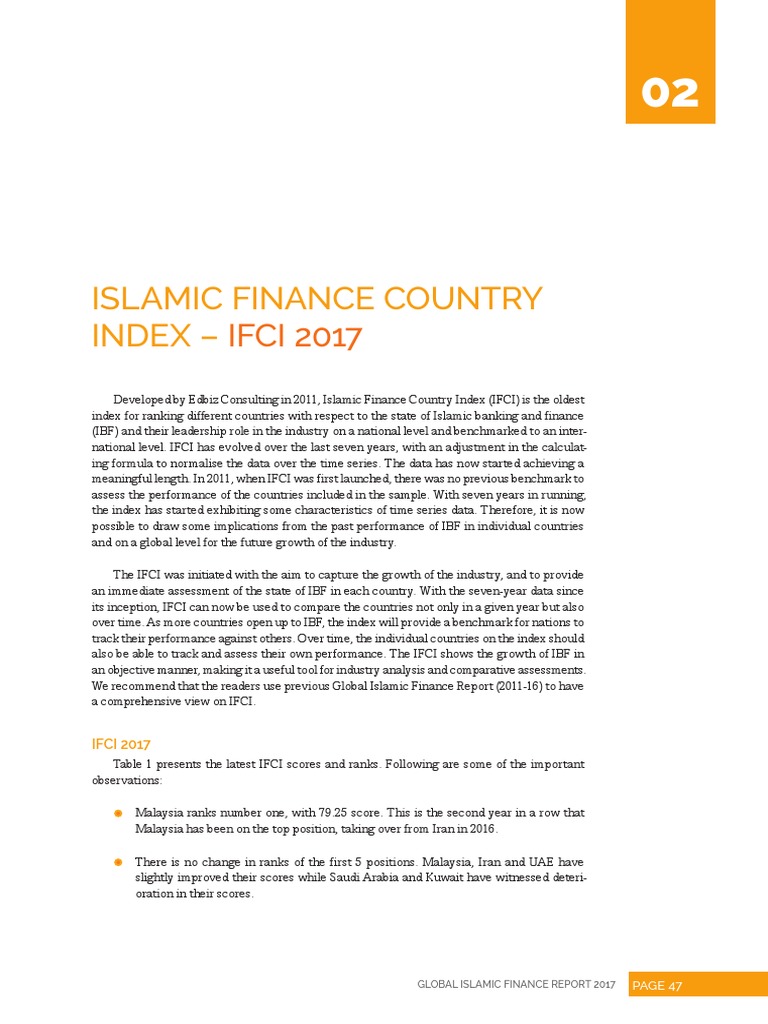 Islamic Finance Country Index - : IFCI 2017 | PDF | Factor Analysis ...