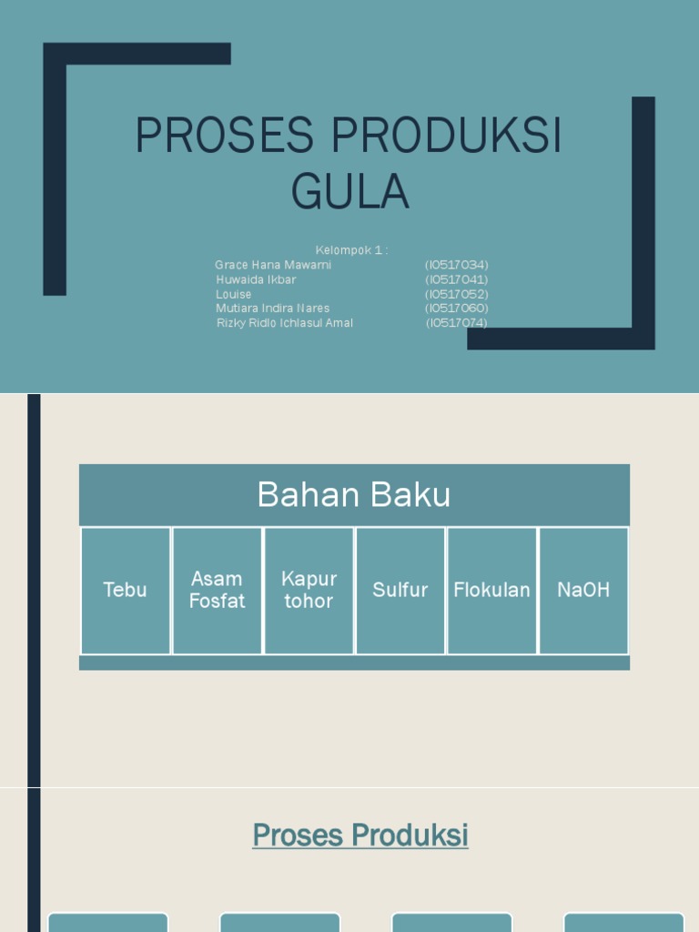 Proses Produksi Gula | PDF