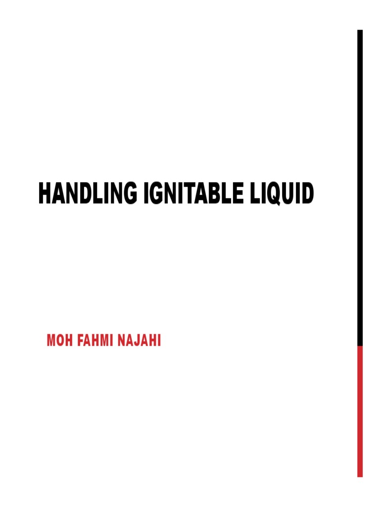 Handling Ignitable Liquid | PDF | Fire Sprinkler System | Combustion