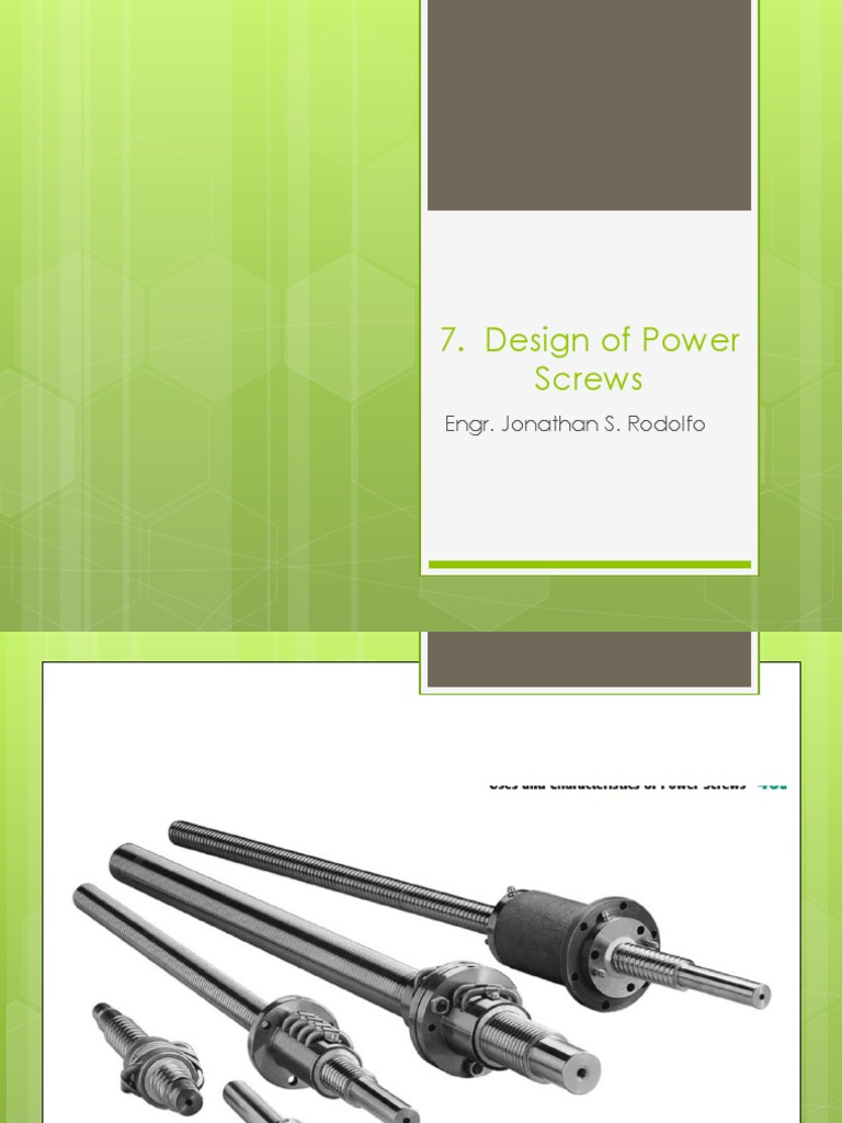 Power Screw | PDF | Screw | Machines