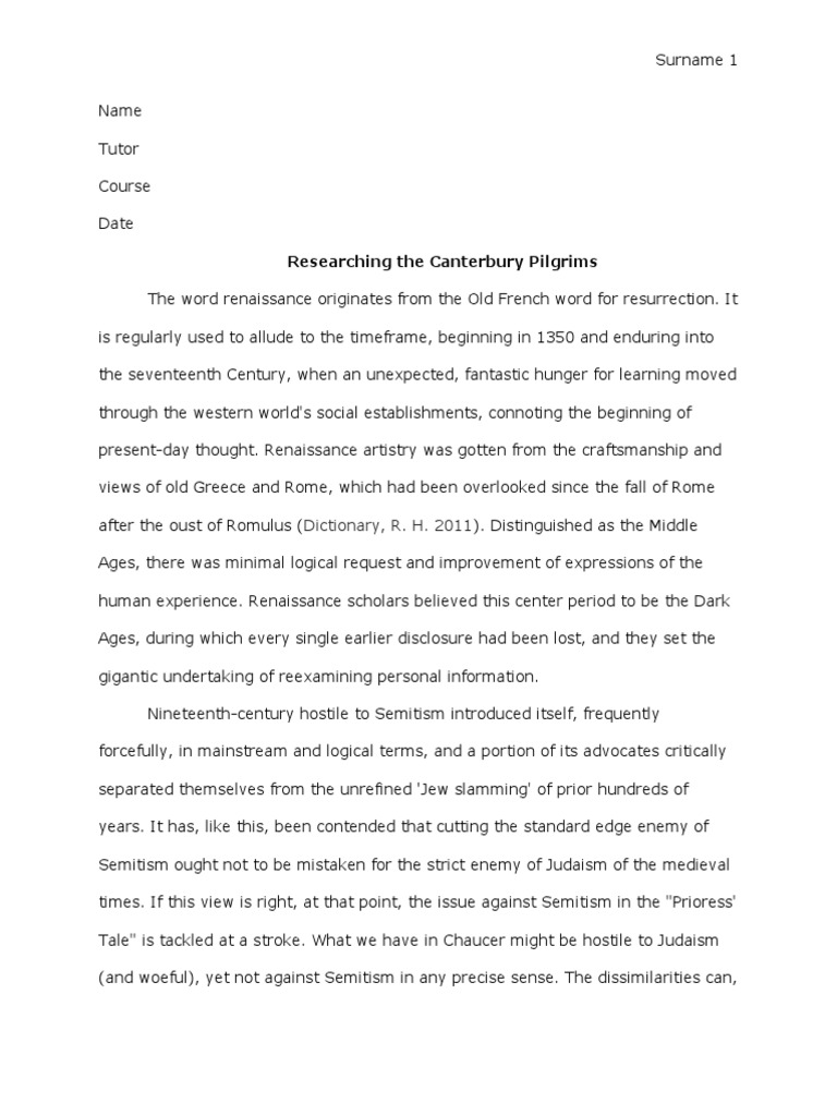 Canterbury Pilgrims | PDF | Middle Ages | The Canterbury Tales