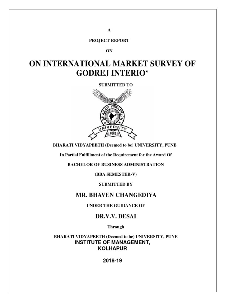 Marketing Project Report | PDF | Exports | Marketing