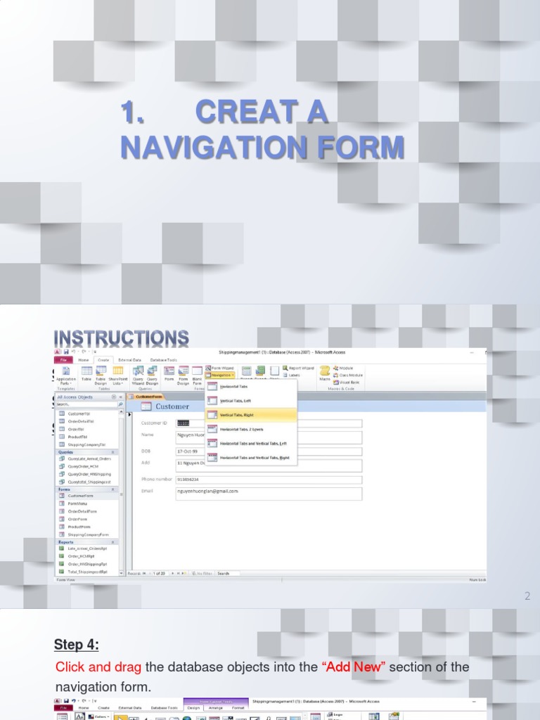 Creat A Navigation Form | PDF