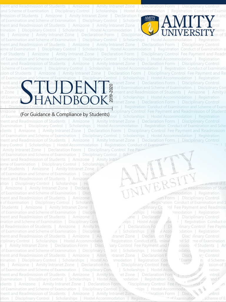 Amity University Student Handbook 2019-2020 | PDF | University | Curriculum