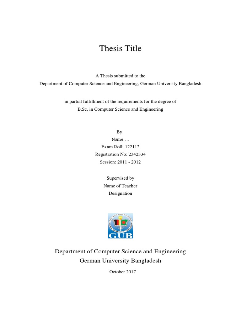 BSC Thesis Template Dae7bc | PDF | Thesis | Mimo