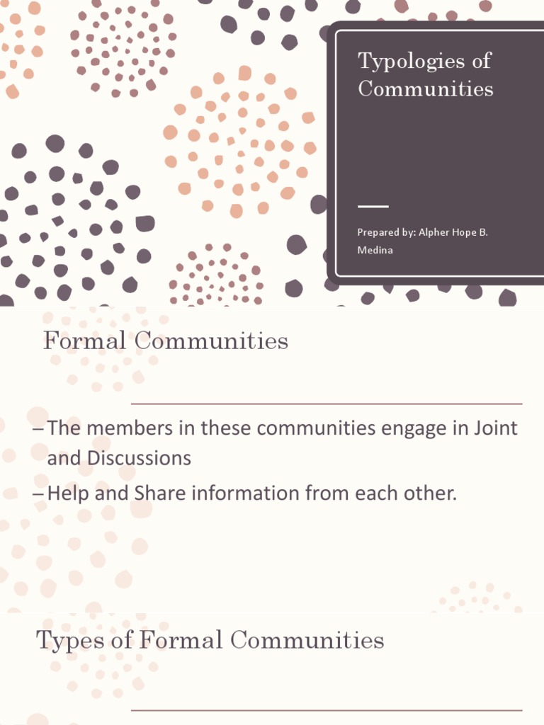 Typologies of Communities | Community | Retirement