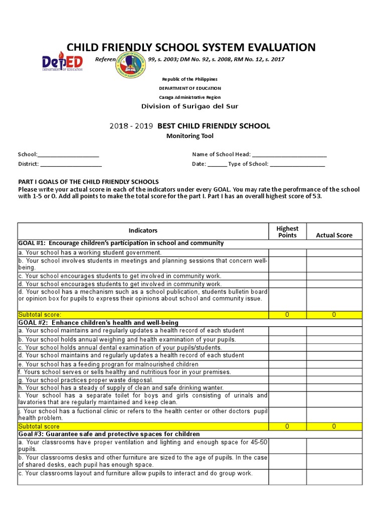 CFSS Monitoring Tool 2019 | PDF | Literacy | Teachers