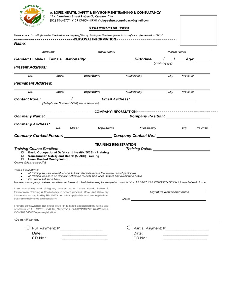 Name:: Registration Form Personal Information | PDF | Justice | Crime ...