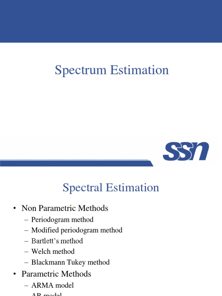 Spectrum Estimation Techniques Compared | PDF | Variance | Spectral Density