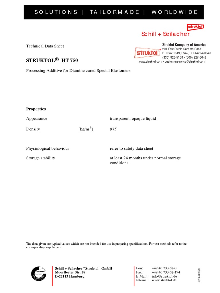 Struktol® HT 750: Solutions - Tailormade - Worldwide | PDF | Materials ...