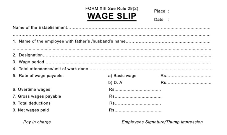 Wage Slip | PDF
