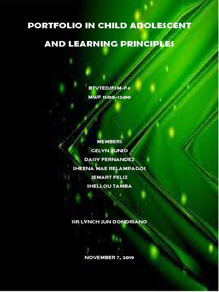 Portfolio in Child Adolescent and Learning Principles | PDF | Id ...