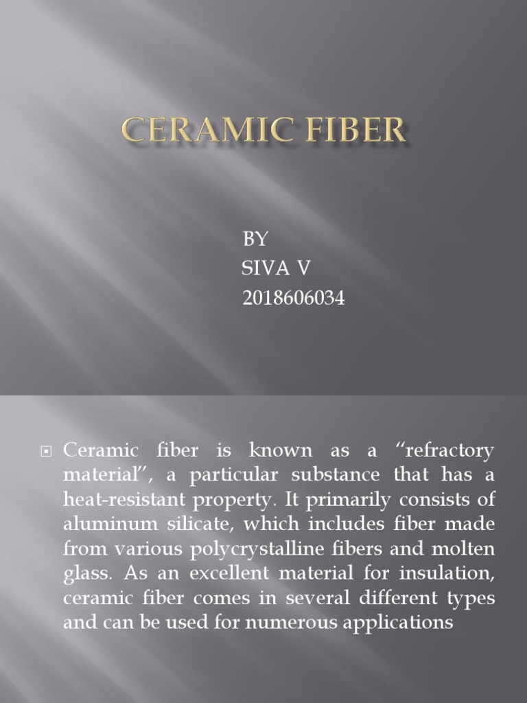 Ceramic Fiber Applications Guide | PDF | Fibers | Ceramics