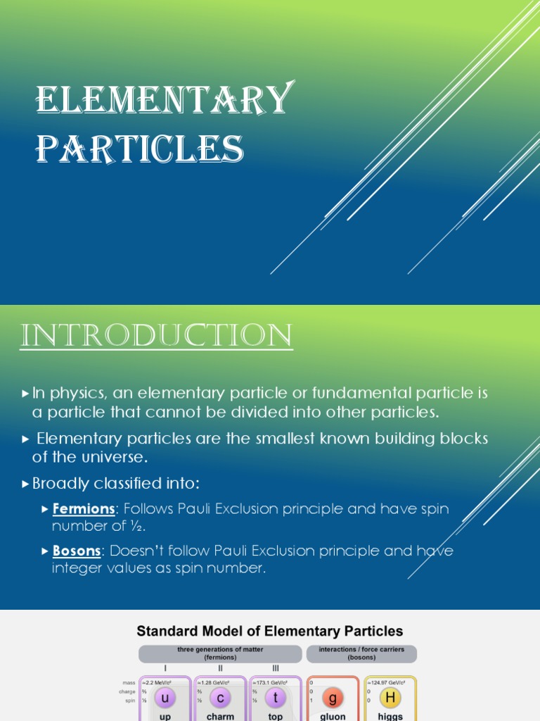 Elementary Particles | PDF | Quark | Elementary Particle