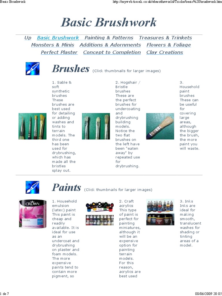 Basic Brushwork | PDF | Acrylic Paint | Paint