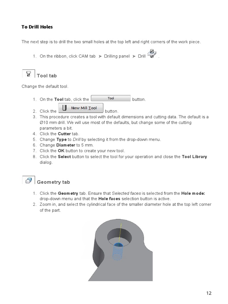 Tool Tab: To Drill Holes | PDF
