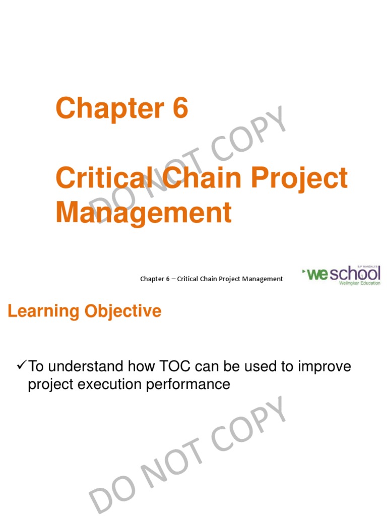 Chapter 6-Critical Chain Project Management | Download Free PDF ...