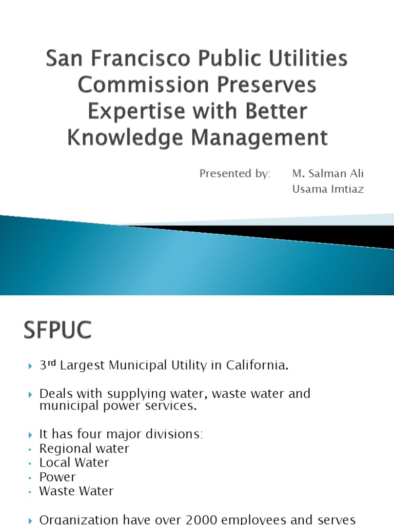 SFPUC Knowledge Retention Solutions | PDF