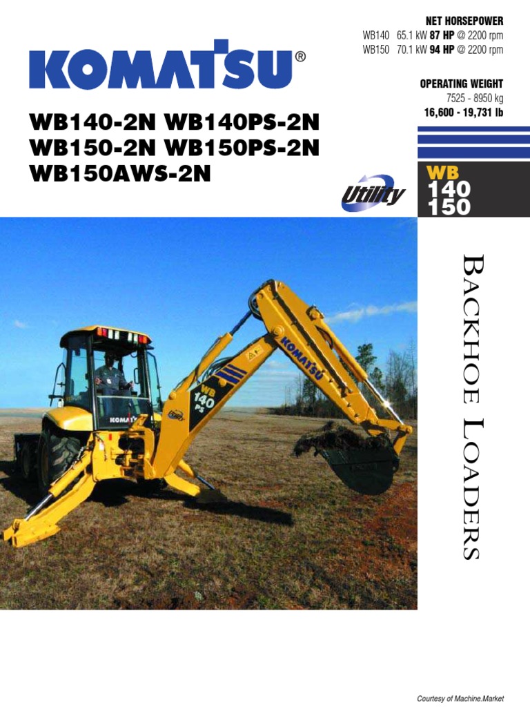 Komatsu Backhoe Loaders Spec 088545 PDF | PDF | Transmission (Mechanics ...