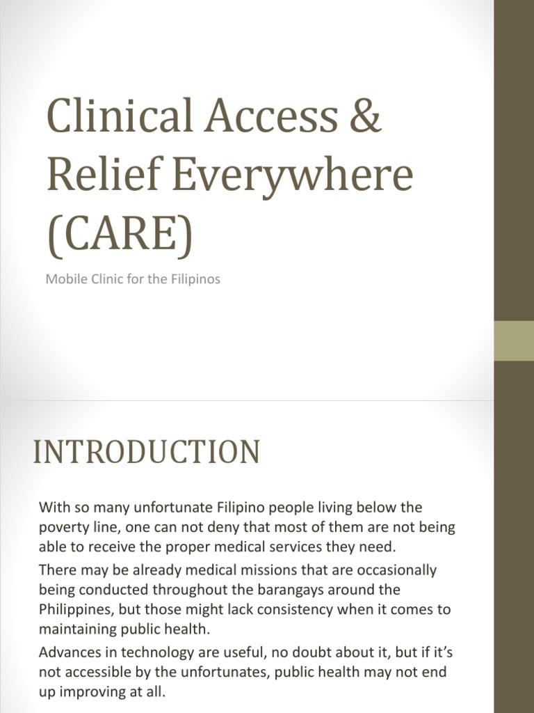 Clinical Access & Relief Everywhere (CARE) PGC | PDF | Public Health ...