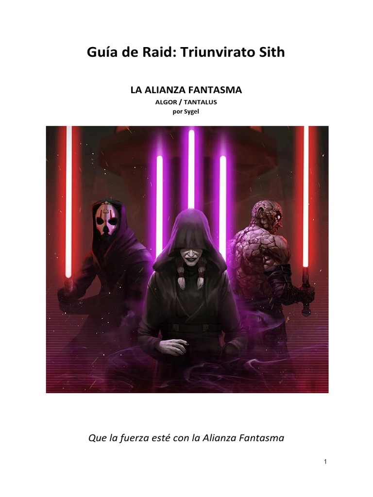 Guía de La Raid Triunvirato Sith | PDF | Lucasfilm | Guerra de las Galaxias