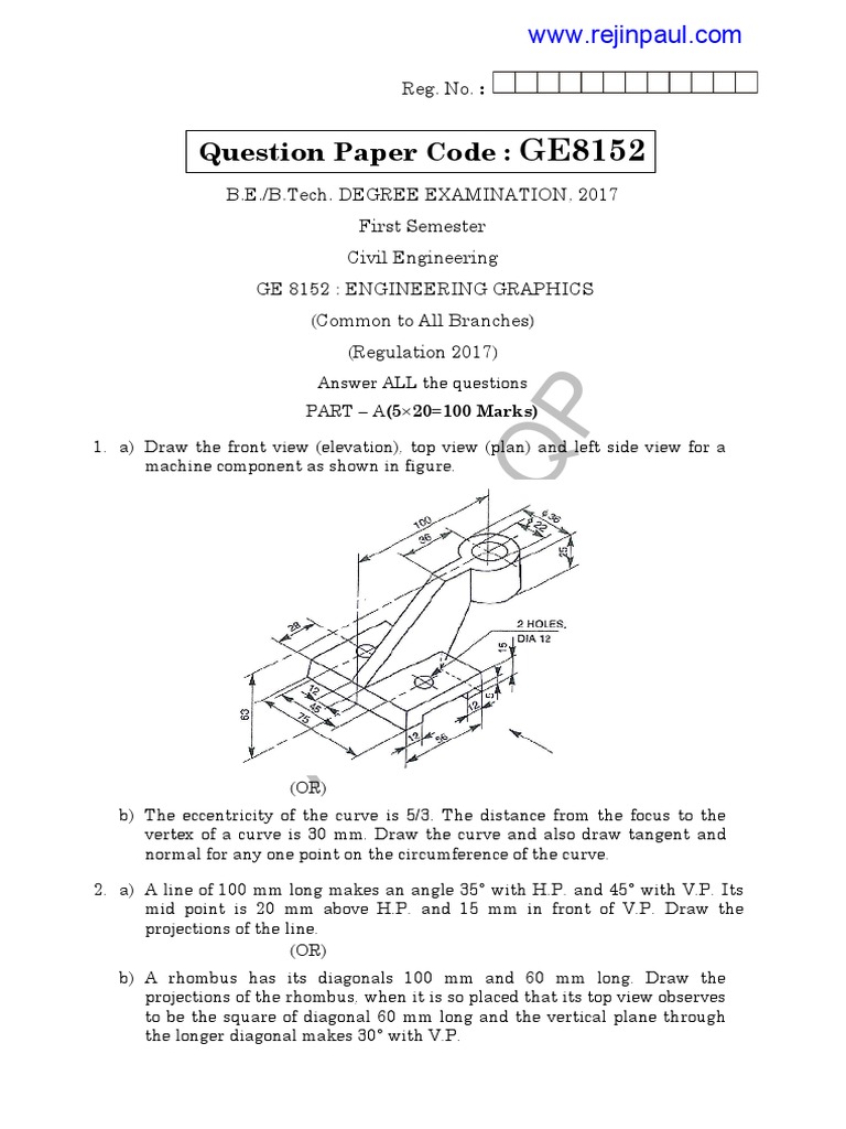 Au Coe QP: Question Paper Code | PDF | Classical Geometry | Euclidean ...