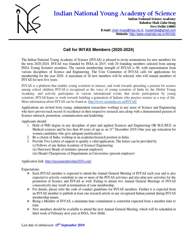 INYAS | PDF | Scientist | Science