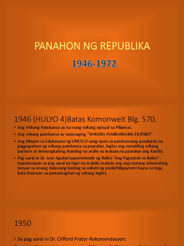 Panahon NG Republika | PDF