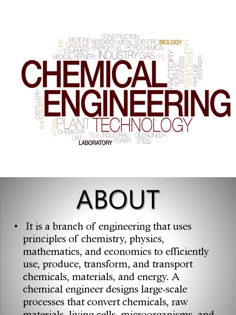 Chemical Engineering Overview | PDF | Chemical Engineering | Engineering