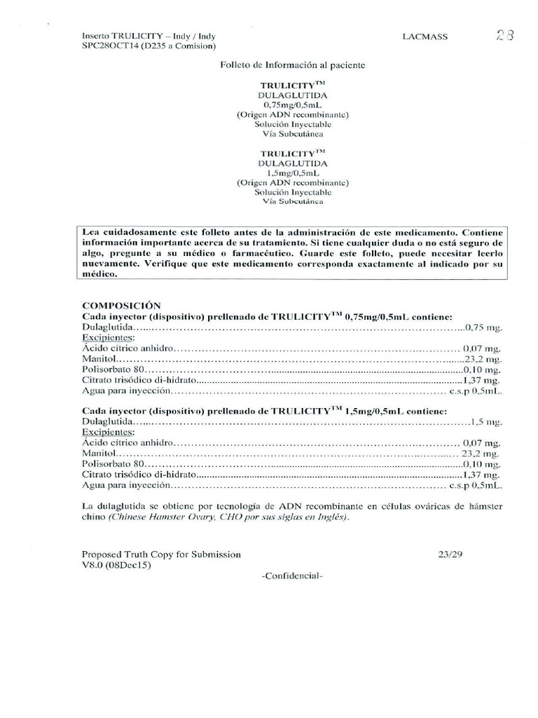 Trulicity 15 MG 05 ML Trulicity075 MG 05 ML | PDF