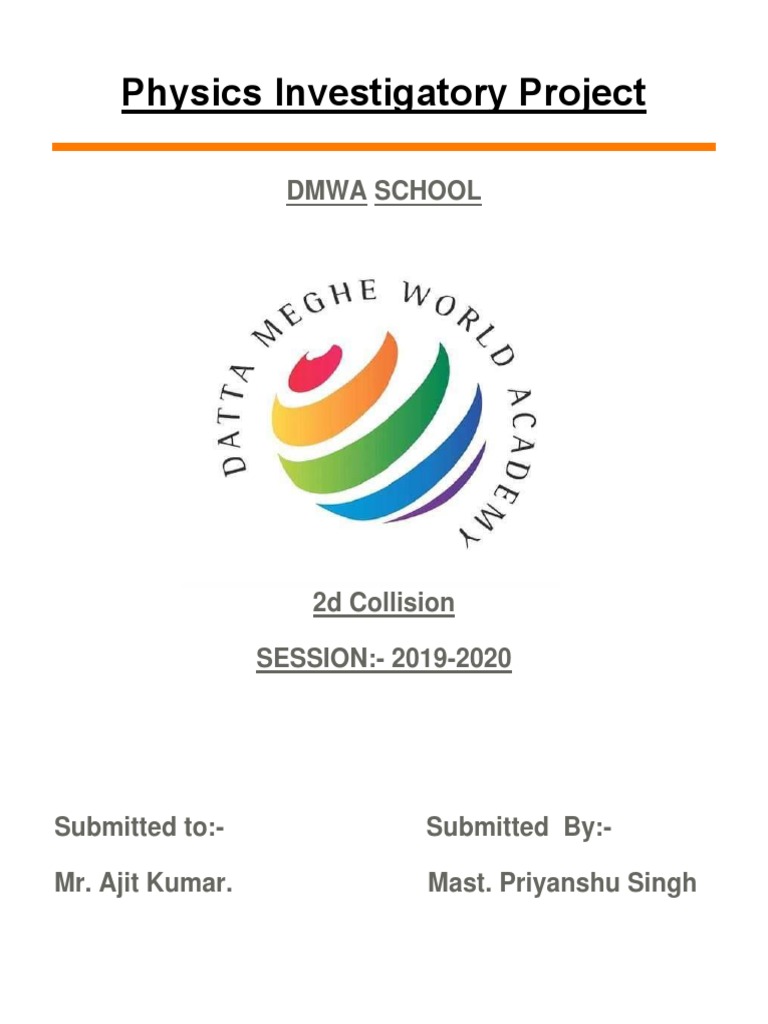 Physics Investigatory Project: Dmwa School | PDF